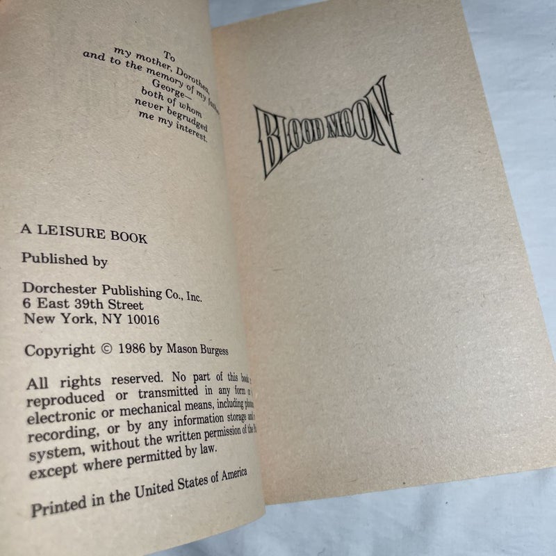 Blood Moon by Mason Burgess, Paperback | Pangobooks