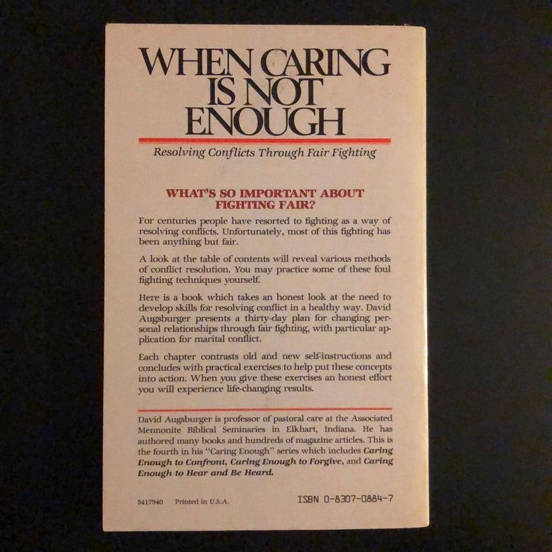 When Caring Is Not Enough by David Augsburger