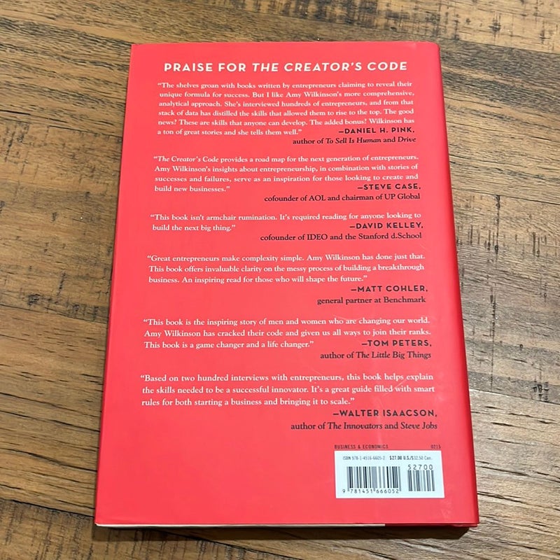 The Creator's Code by Amy Wilkinson, Hardcover | Pangobooks