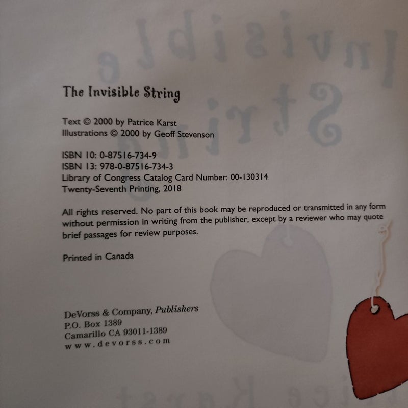 The Invisible String by Patrice Karst, Hardcover | Pangobooks