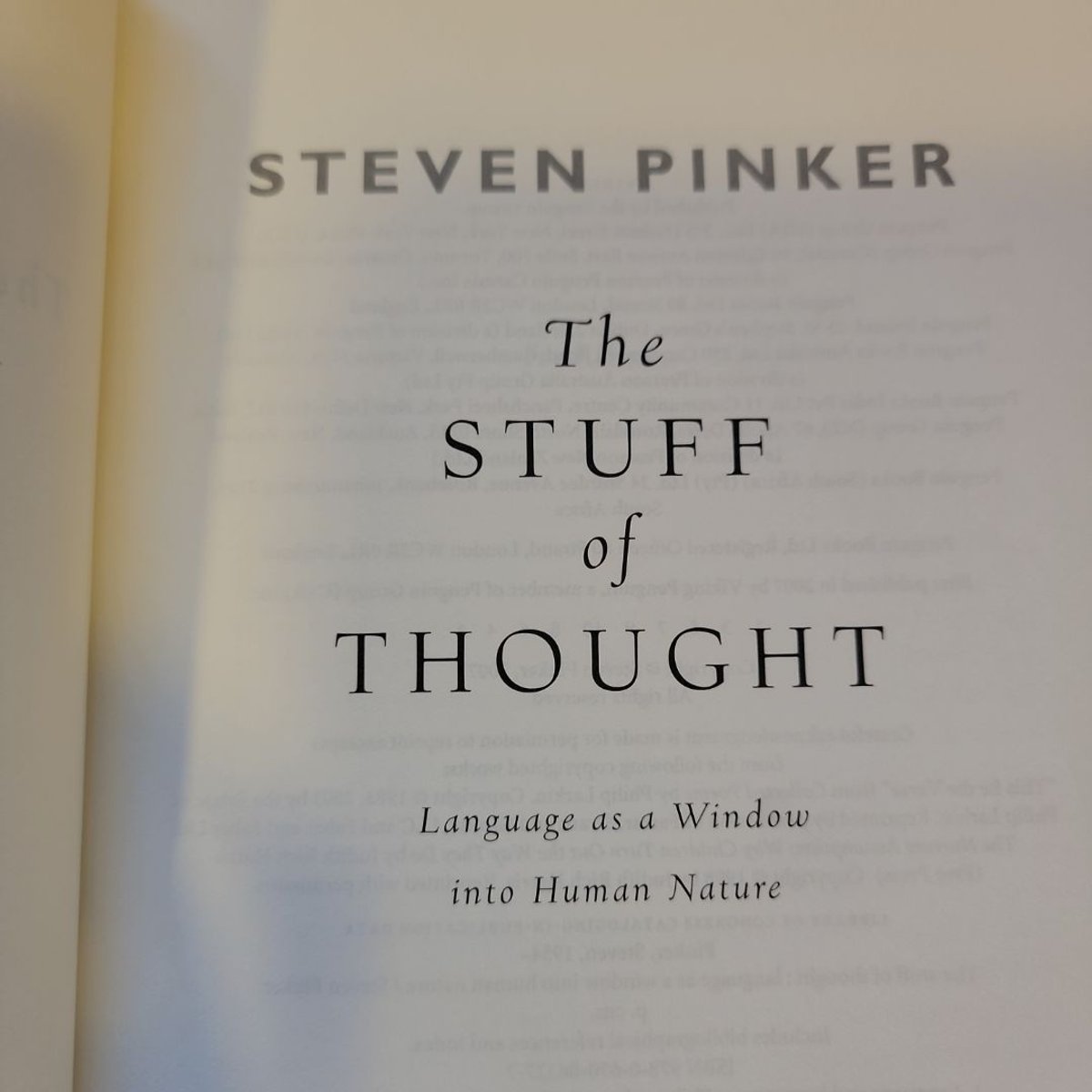 The Stuff of Thought by Steven Pinker