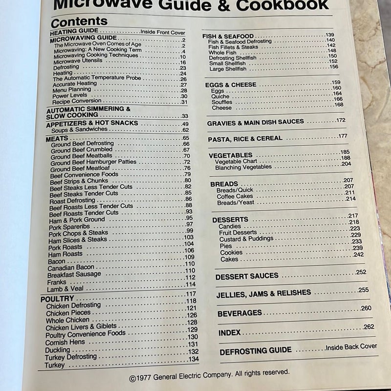 The General Electric Microwave Guide & Cookbook by General Electric ...