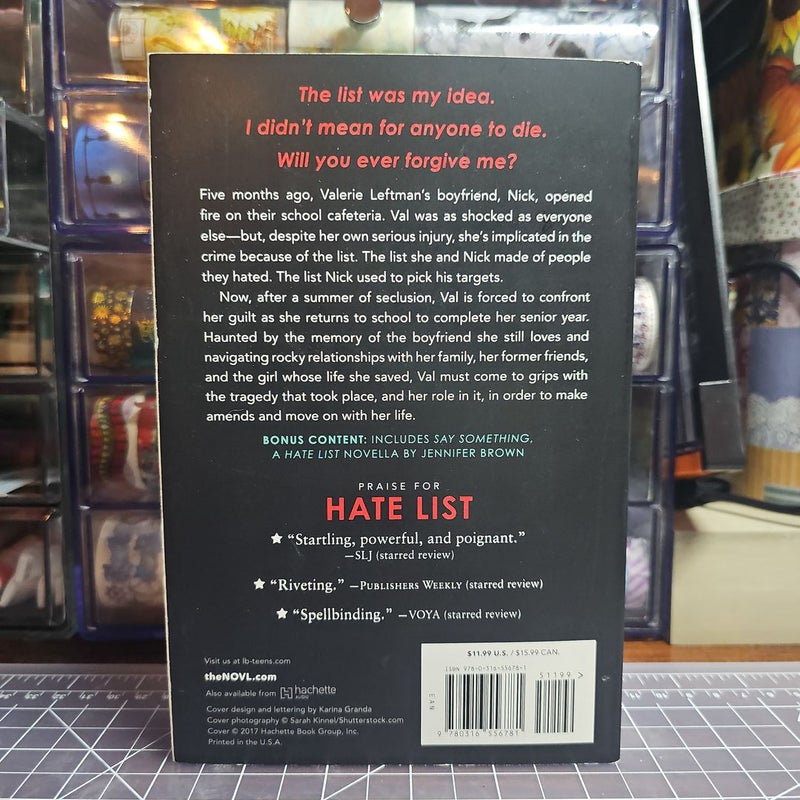 Hate List by Jennifer Brown, Paperback | Pangobooks