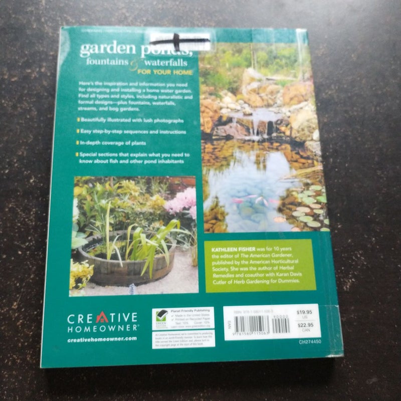 Garden Ponds, Fountains and Waterfalls for Your Home by Editors of ...