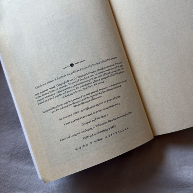 Pain, Parties, Work by Elizabeth Winder