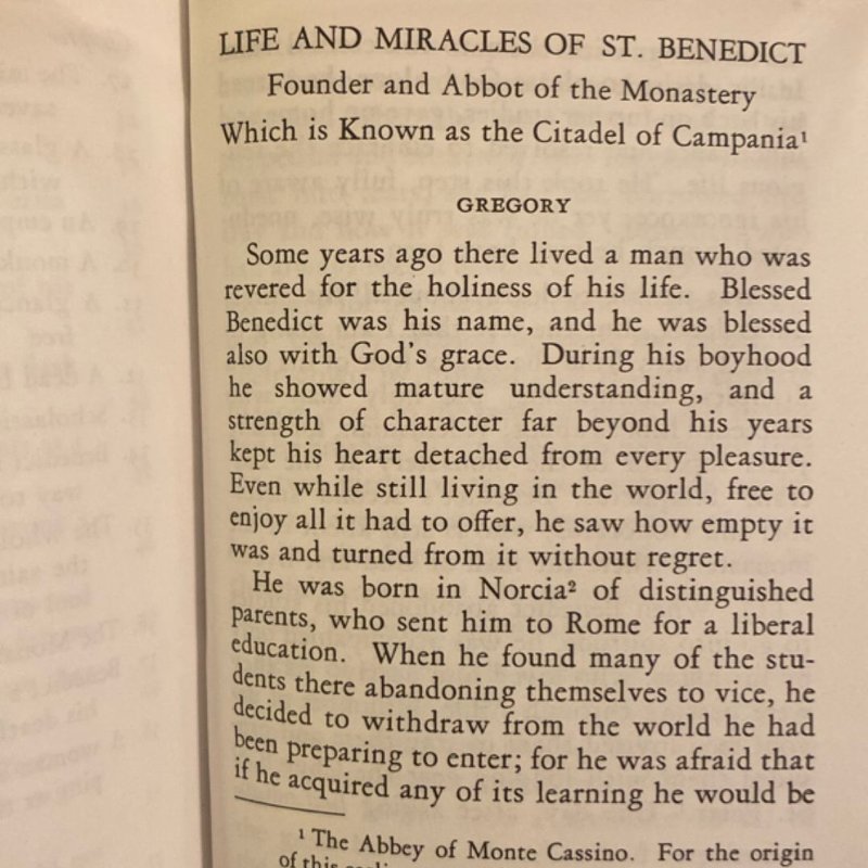 Life and Miracles of St. Benedict by Gregory, J. Zimmermann