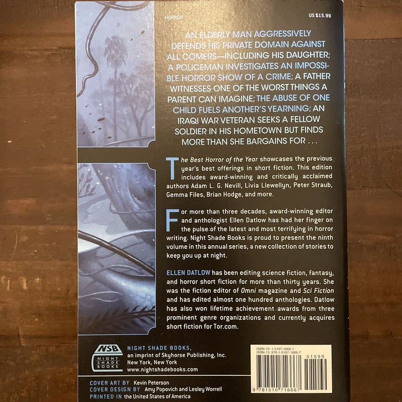 The Best Horror of the Year Volume Nine by Ellen Datlow, Paperback | Pangobooks