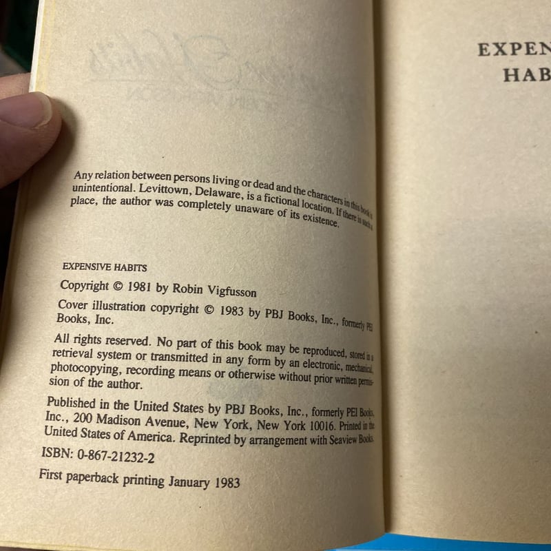 Expensive Habits by Robin Vigfusson, Paperback | Pangobooks