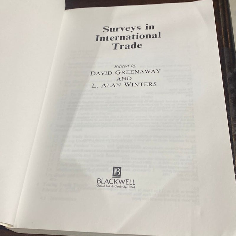Surveys in International Trade by David Greenaway, Paperback | Pangobooks