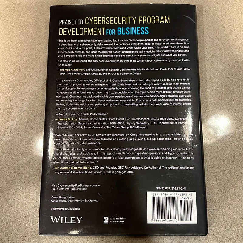 Cybersecurity Program Development for Business by Chris Moschovitis