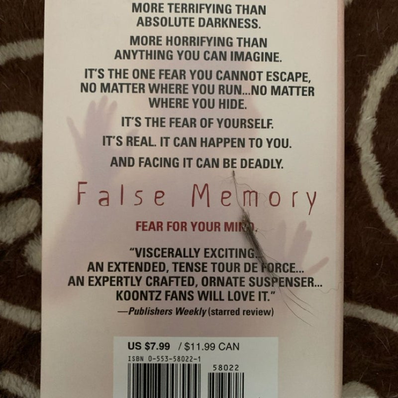 False Memory by Dean Koontz, Paperback | Pangobooks