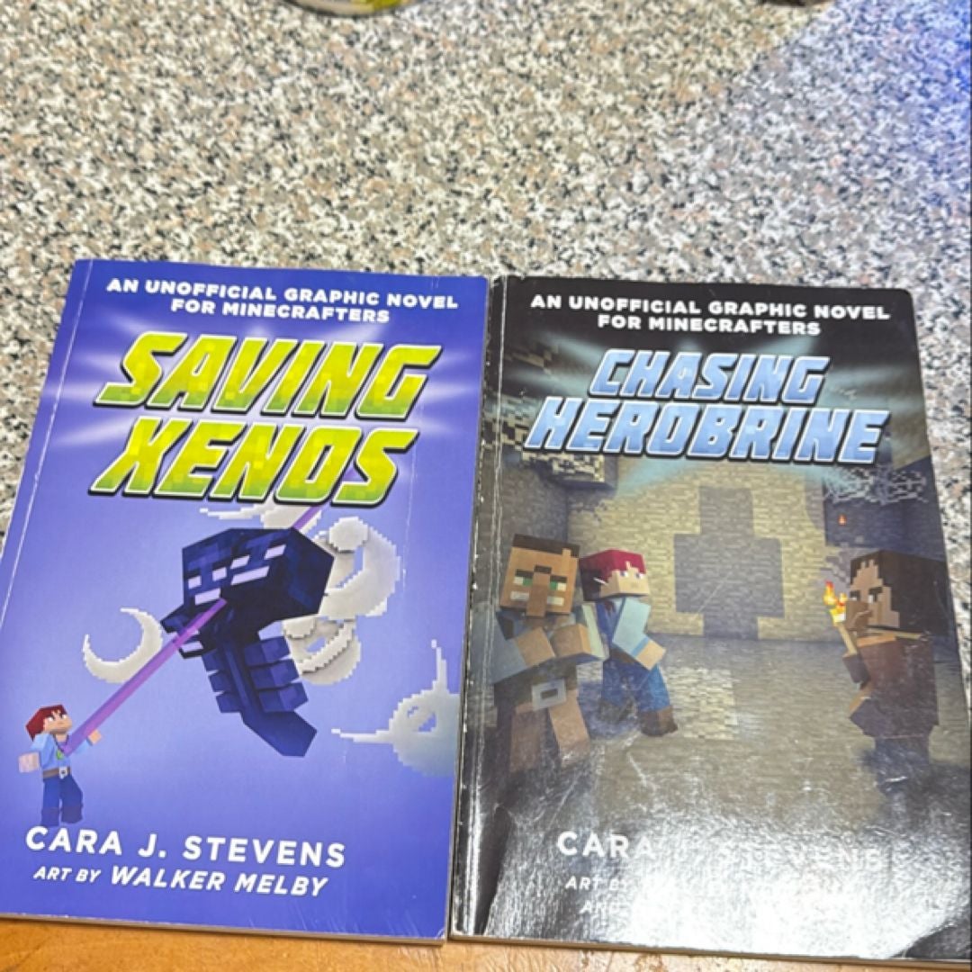 Saving xenos and chasing herobrine book set by Cara Stevens , Paperback | Pangobooks