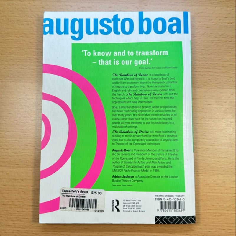 The Rainbow of Desire by Augusto Boal, Adrian Jackson