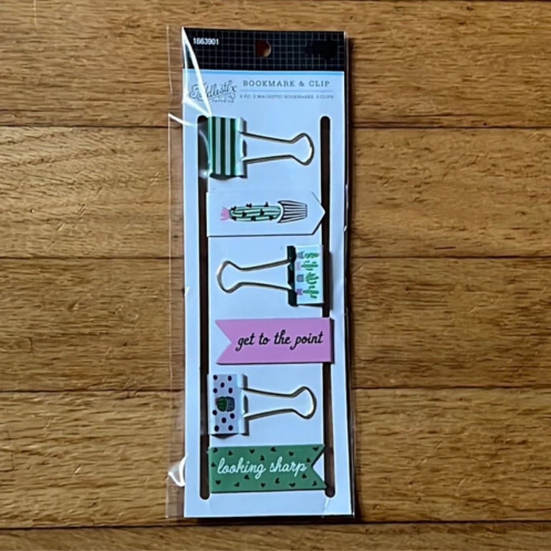 New Magnetic Bookmark & Binder Clip Set by Fiddlestix Paperie ...
