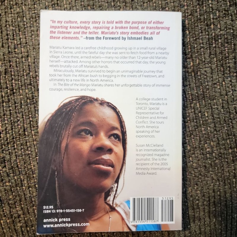 The Bite of the Mango by Mariatu Kamara, Susan Elizabeth McClelland