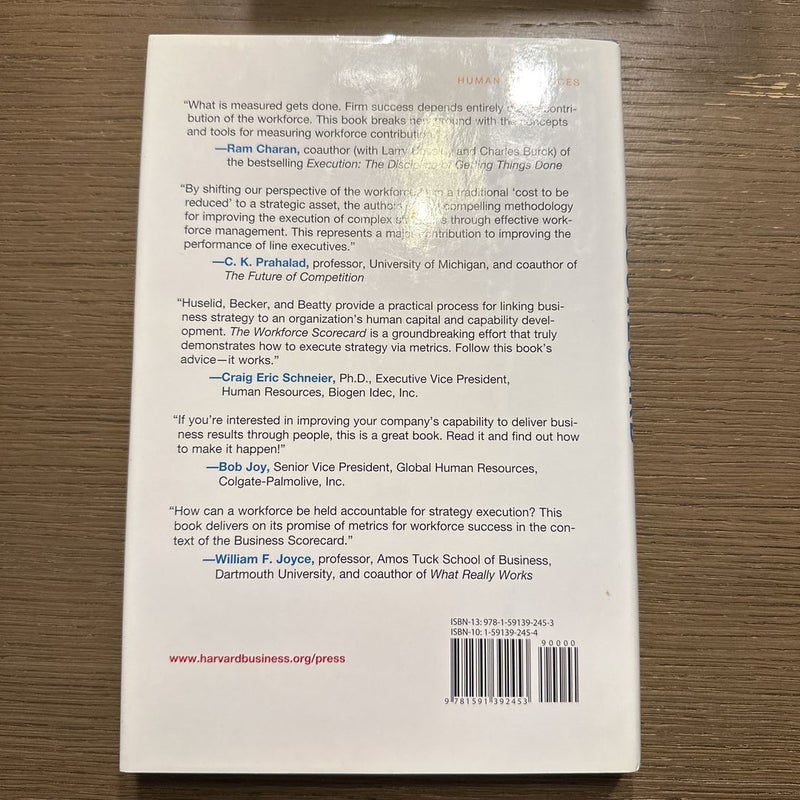 The Workforce Scorecard by Mark A. Huselid, Brian E. Becker, Richard W ...