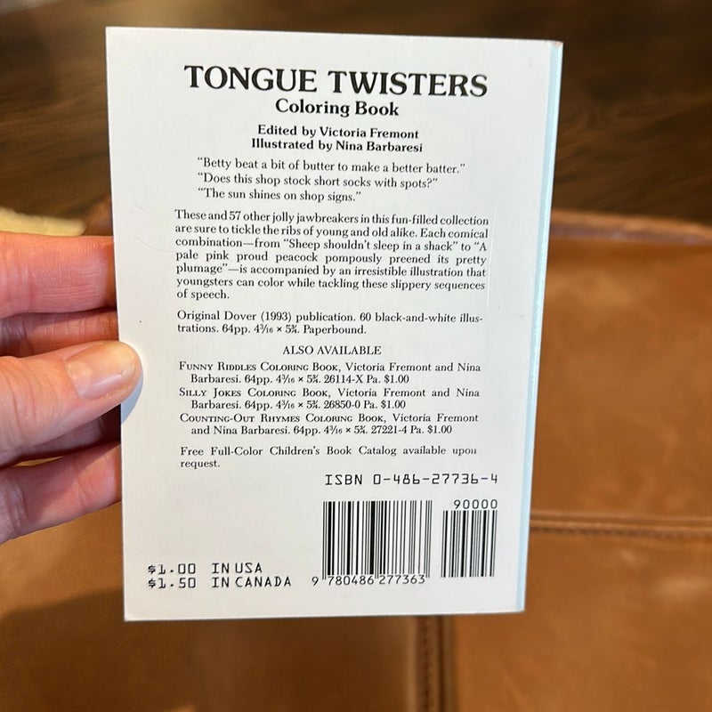 Tongue Twisters Coloring Book by Victoria Fremont, Paperback | Pangobooks