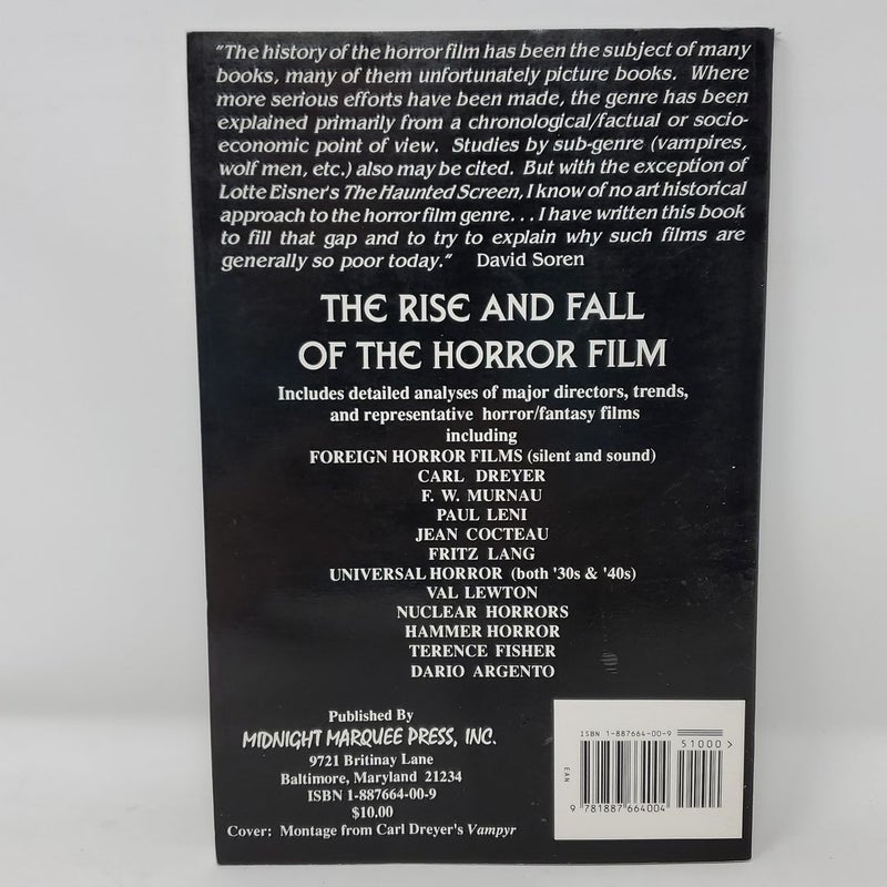 The Rise and Fall of the Horror Film by David Soren, Paperback | Pango ...