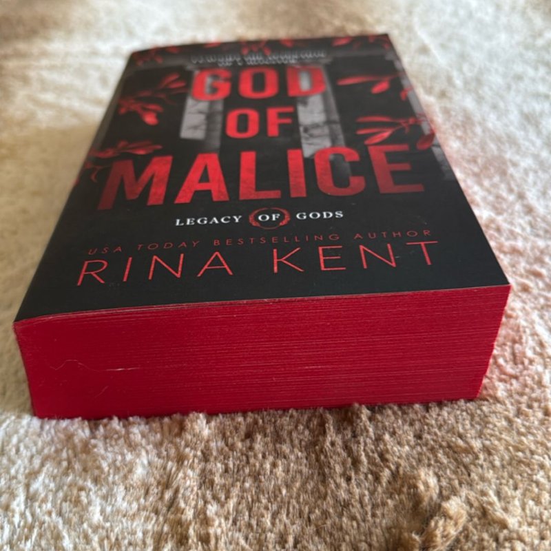 God Of Malice *Out Of Print* *Red Sorayed Edges* by Rina Kent ...