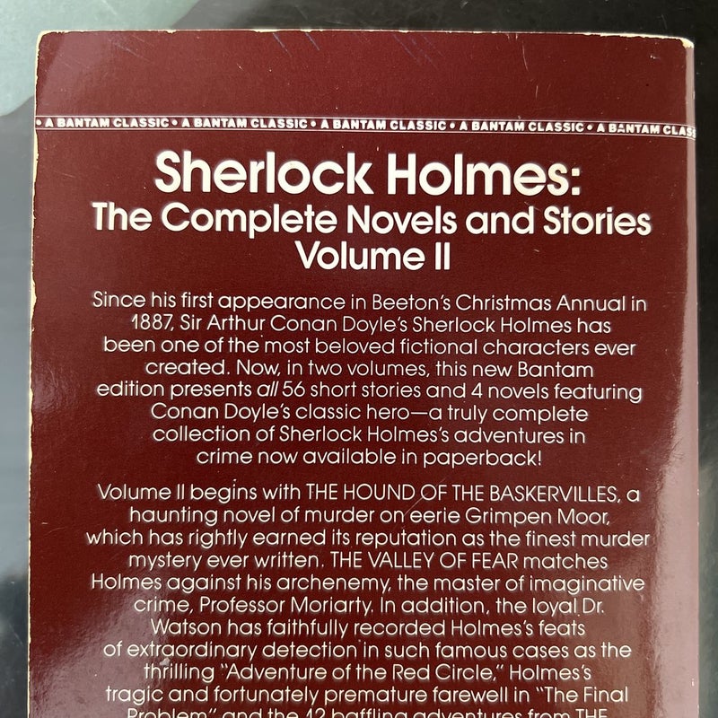 Sherlock Holmes: The Complete Novels and Stories Volume II (Bantam ...