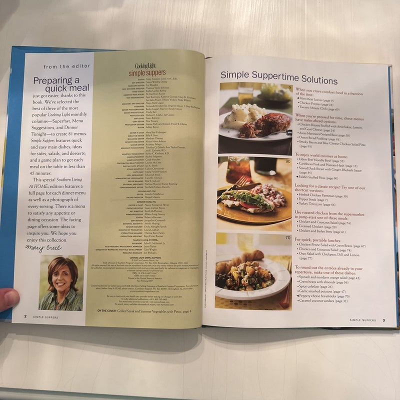 Cooking Light Simple Suppers by Mary Creel, Hardcover | Pangobooks