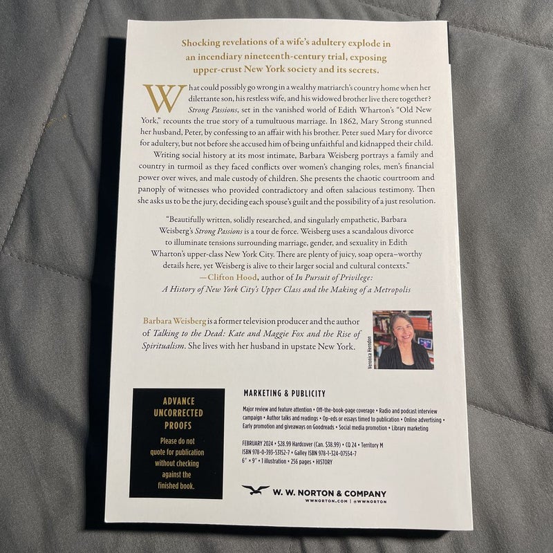 Strong Passions ARC by Barbara Weisberg, Paperback | Pangobooks