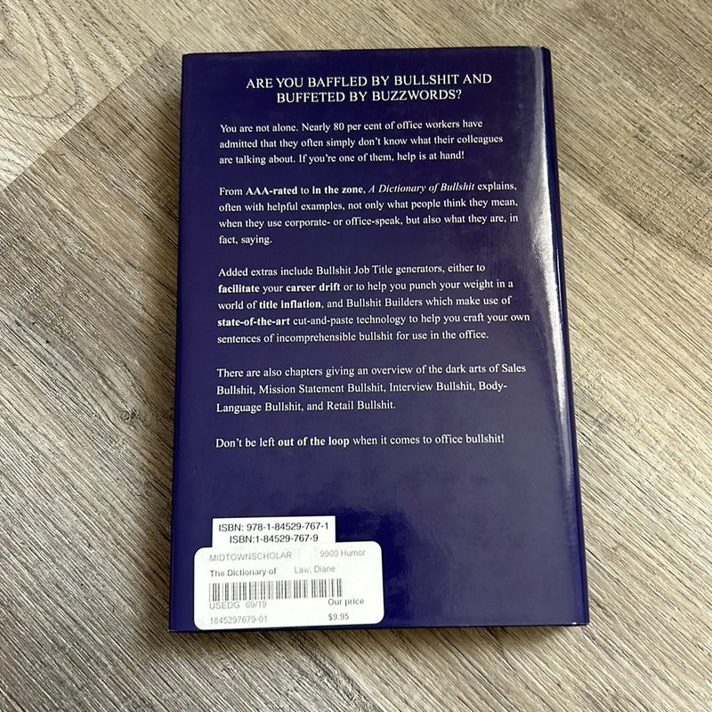 The Dictionary of Bull**** by Catriona Greenwood, Hardcover | Pangobooks