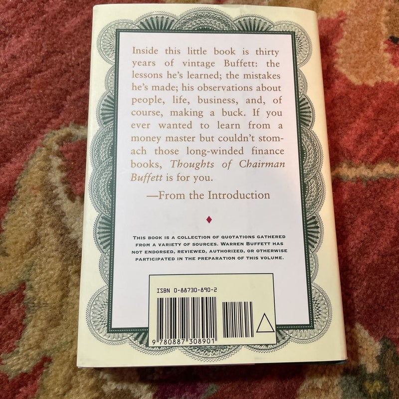 Thoughts of Chairman Buffett by Siimon Reynolds, Hardcover | Pangobooks