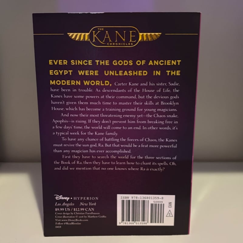 Kane Chronicles, the Paperback Box Set (the Kane Chronicles Box Set ...