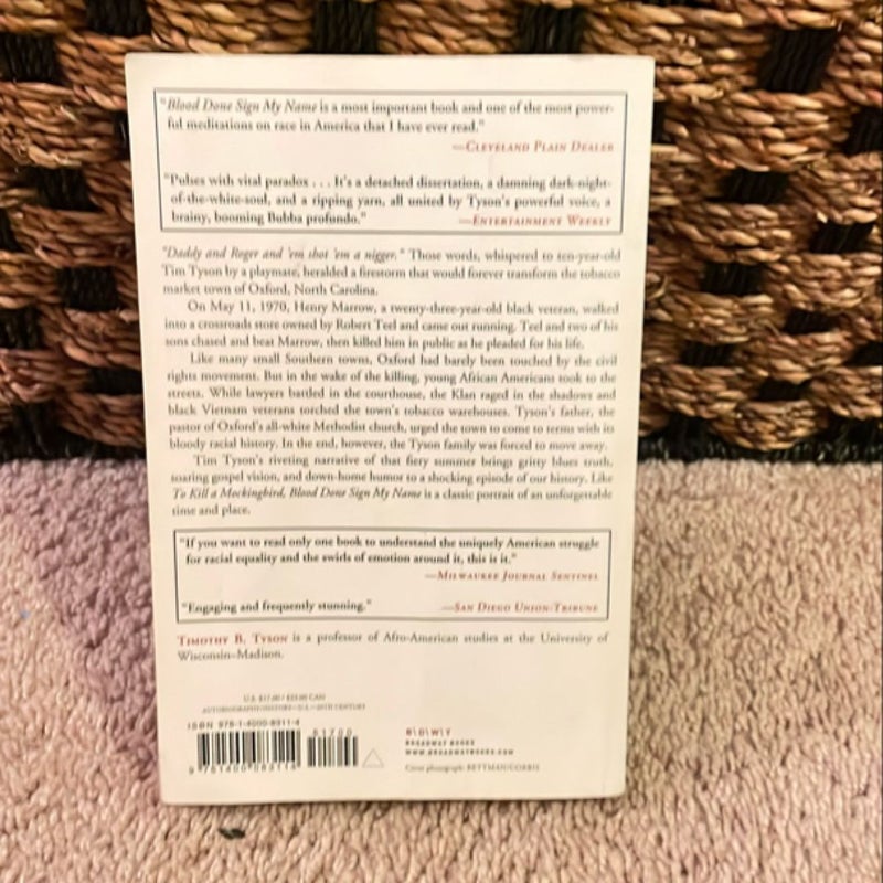 Blood Done Sign My Name by Timothy B. Tyson