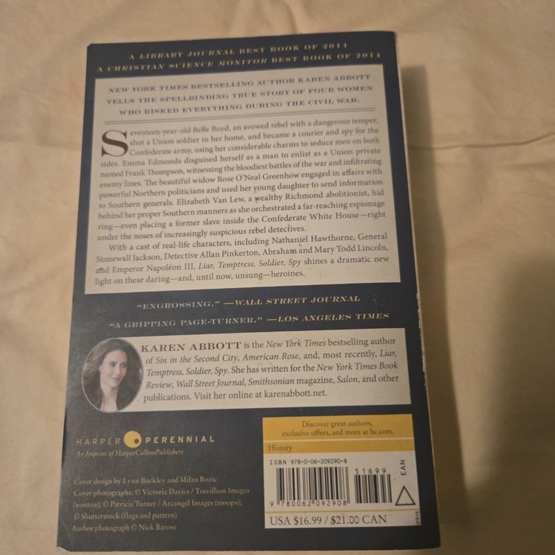 Liar, Temptress, Soldier, Spy by Karen Abbott, Paperback | Pangobooks