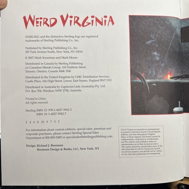 Weird Virginia by Mark Moran, Hardcover | Pangobooks