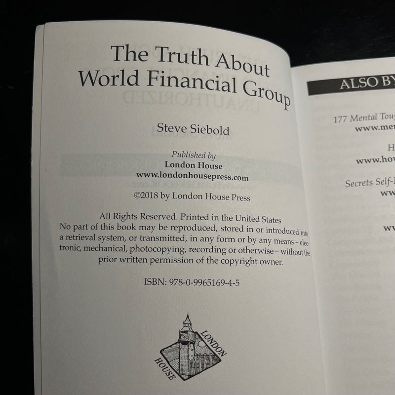 The Truth about World Financial Group by Steve Siebold, Paperback ...