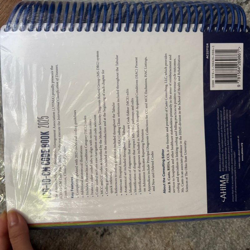 ICD-10-CM Code Book, 2025, Spiral Edition by Anne Castro