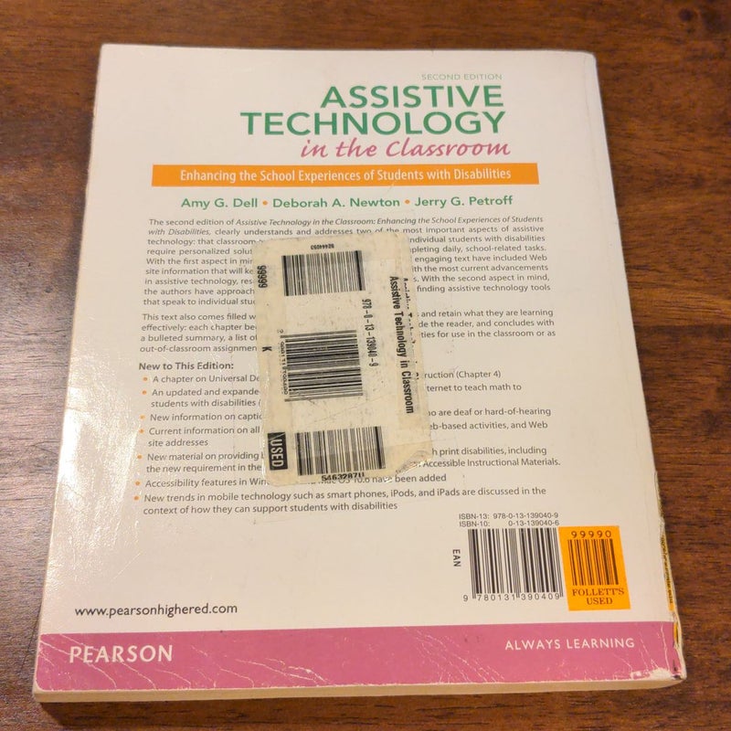 Assistive Technology in the Classroom by Amy G. Dell, Deborah A. Newton ...