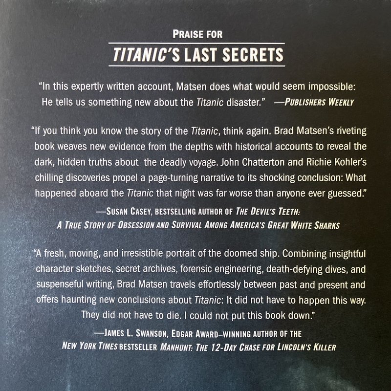 Titanic's Last Secrets by Brad Matsen, Hardcover | Pangobooks