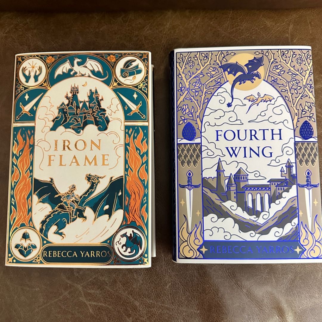 Fourth Wing and Iron Flame big book box signed special edition Rebecca ...