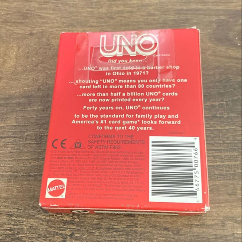 40th Anniversary Edition UNO Cards by Mattel , Hardcover | Pangobooks