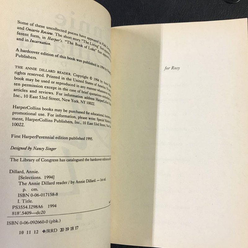 The Annie Dillard Reader by Annie Dillard