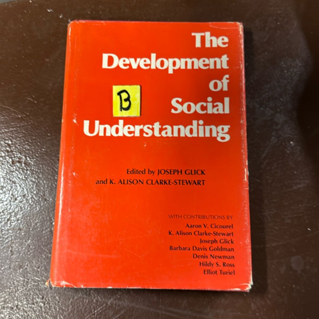 The Development of Social Understanding by Joseph Glick