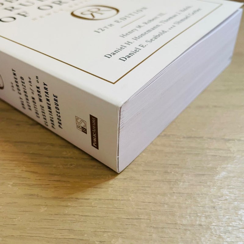 Robert's Rules of Order Newly Revised, 12th Edition by Henry M. Robert ...