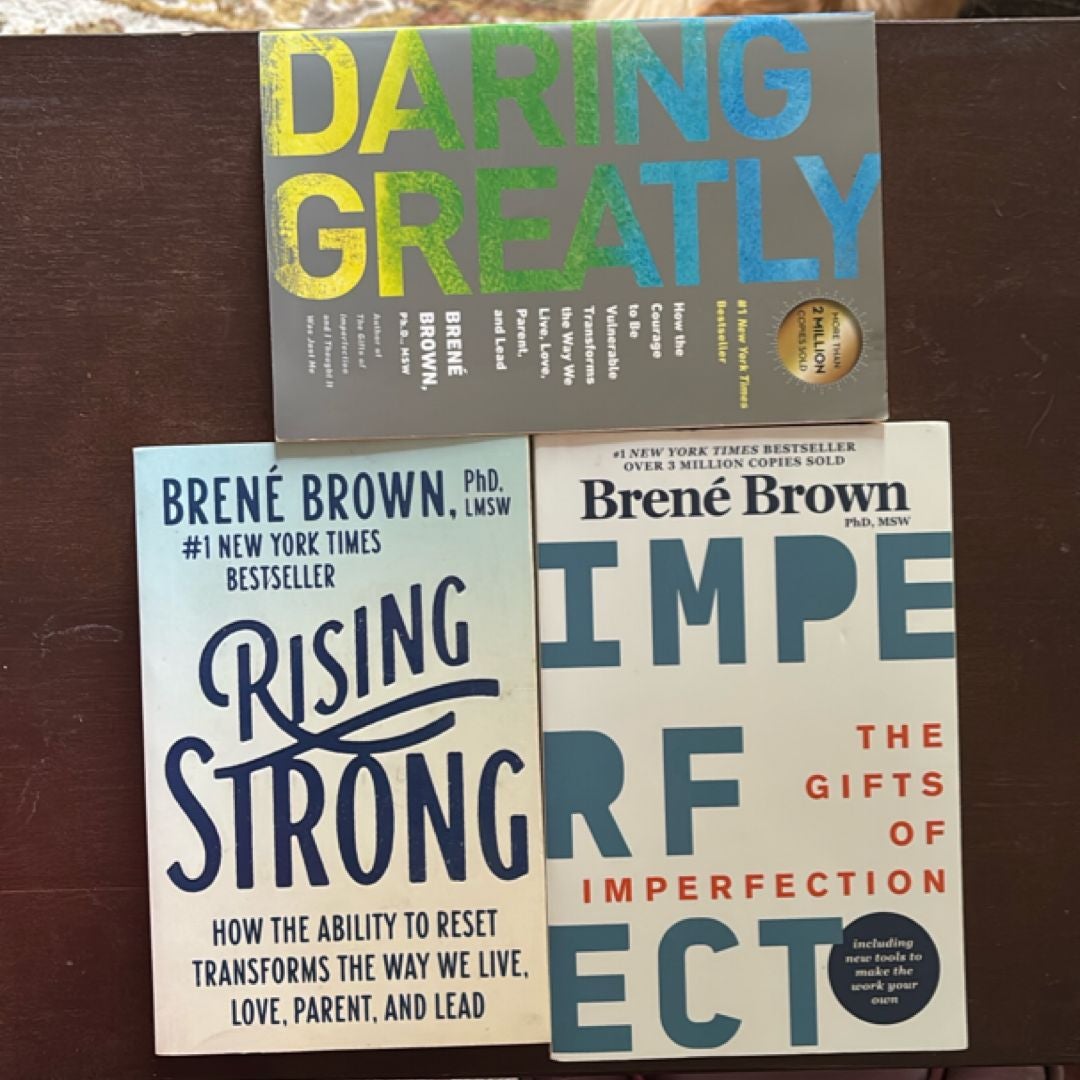 Lot of 3 Brené Brown Books: “Daring Greatly”, “Rising Strong” and “The ...