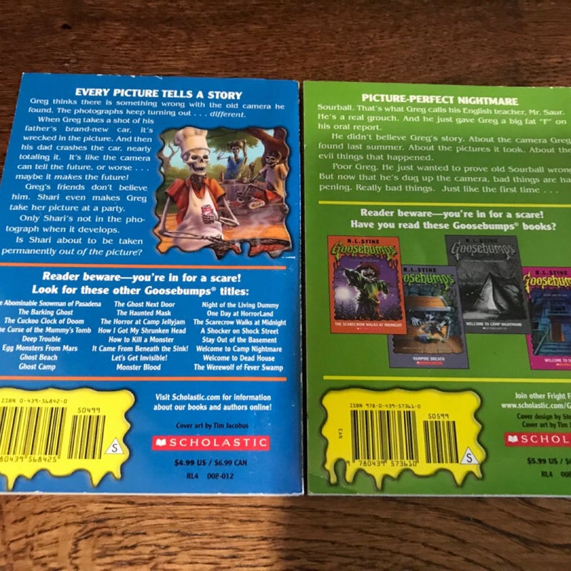 Lot Of (2) RARE Unnumbered GOOSEBUMPS Say Cheese And Die! Vintage Teen ...