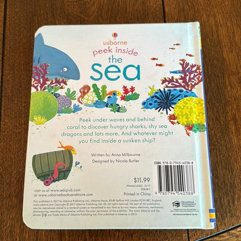Peek Inside the Sea by Anna Milbourne, Hardcover | Pangobooks
