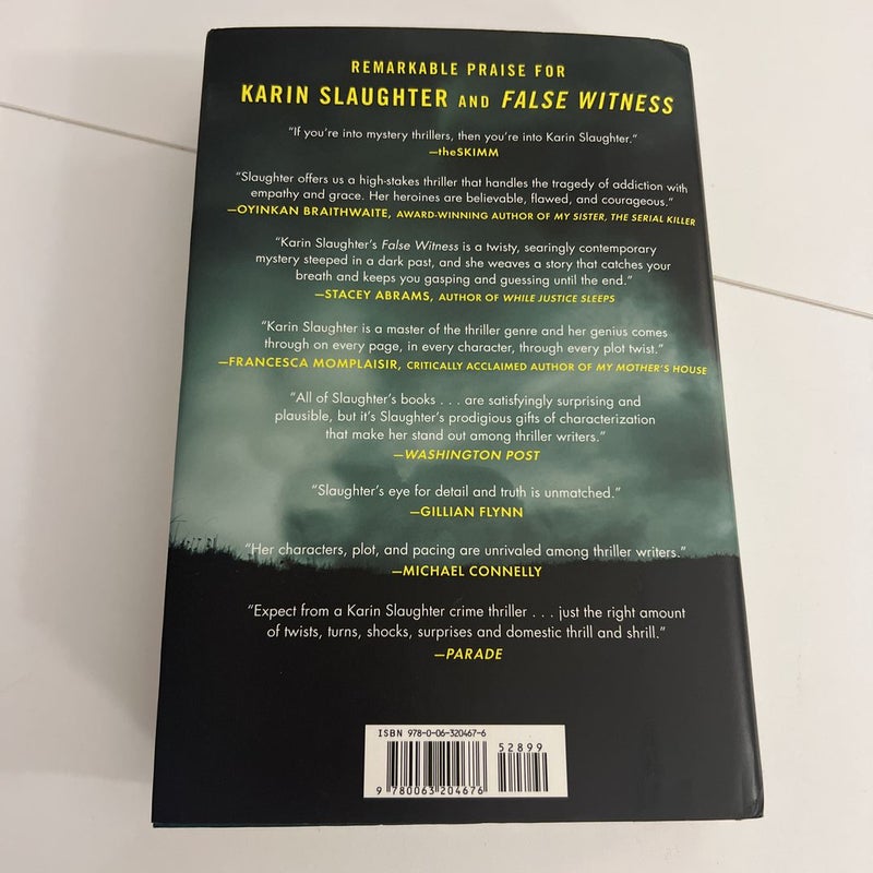 False Witness by Karin Slaughter, Hardcover | Pangobooks