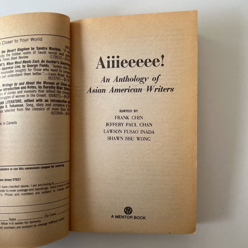 Aiiieeeee! by Frank Chin, Lawson Fusao Inada