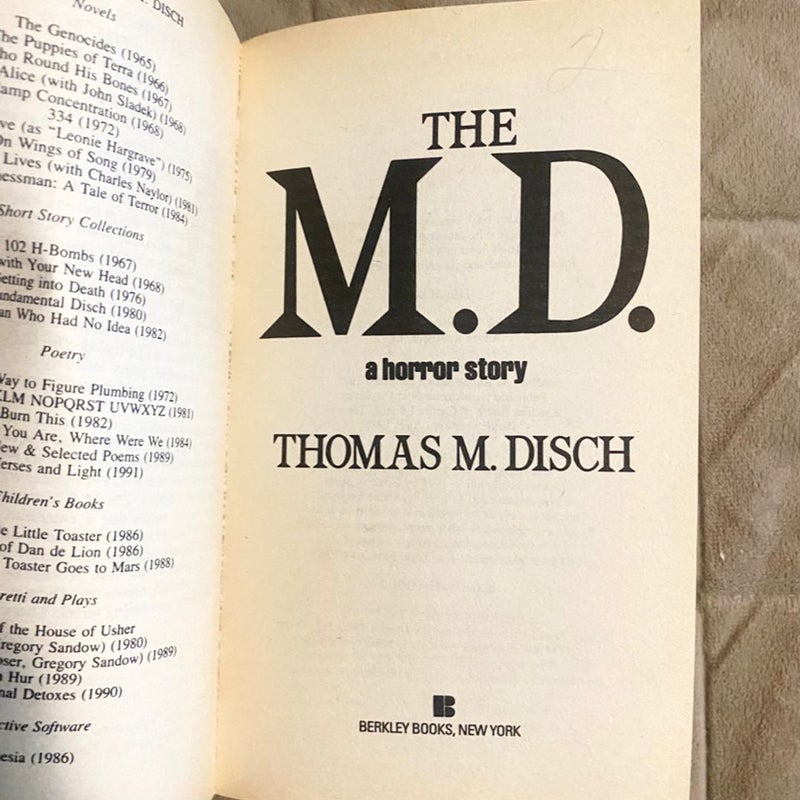 The M.D. by Thomas M. Disch, Paperback | Pangobooks