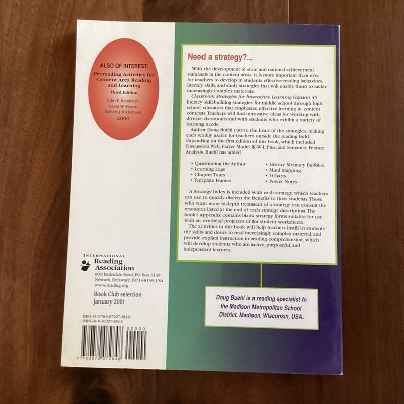 Classroom Strategies for Interactive Learning by Doug Buehl