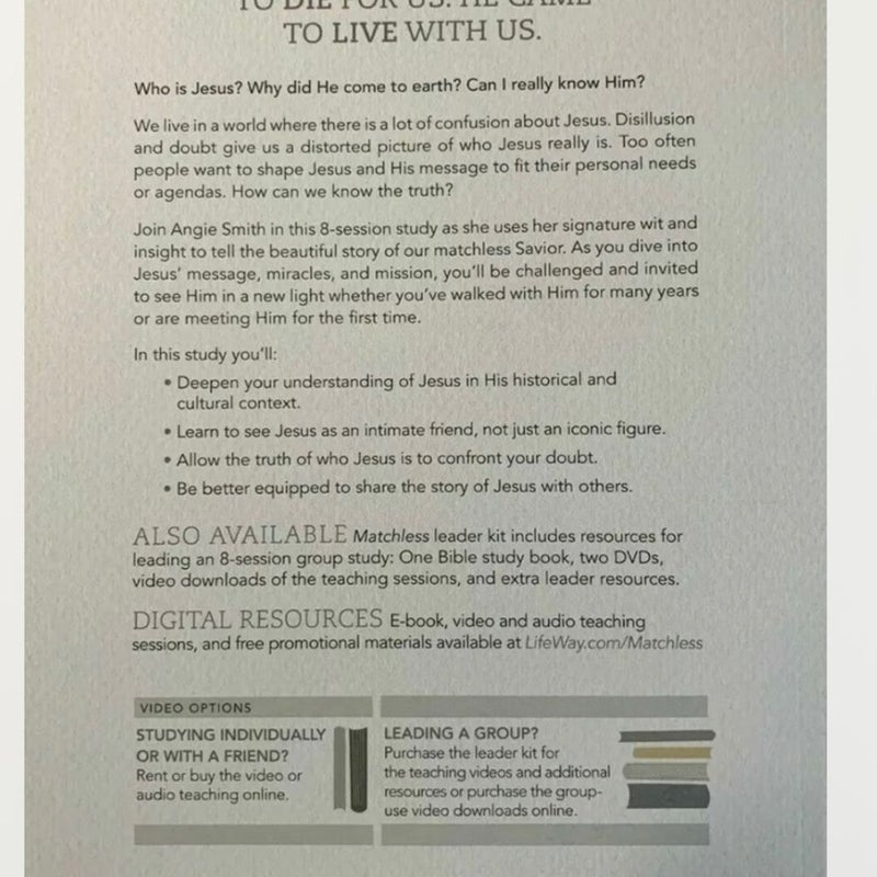 Matchless The Life and Love of Jesus by Angie Smith, Paperback | Pangobooks