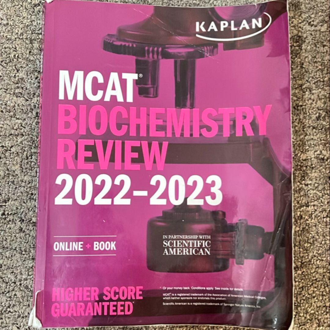MCAT Biochemistry Review 2022-2023 by Kaplan Test Prep